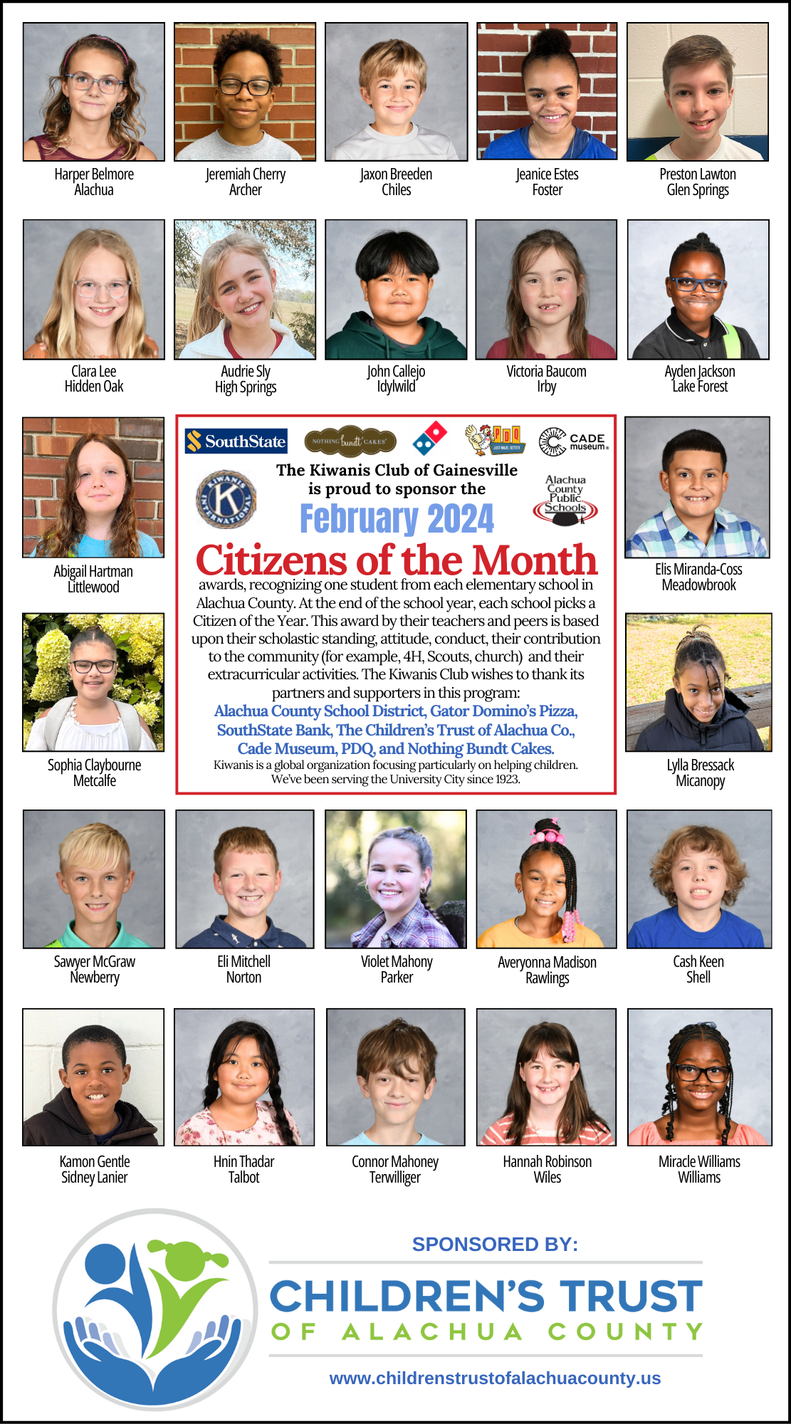 February 2024 Citizens of the Month