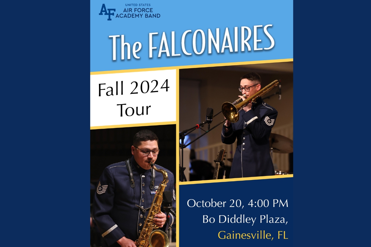 U.S. Air Force Academy Band’s “Falconaires” to perform at Bo Diddley Plaza