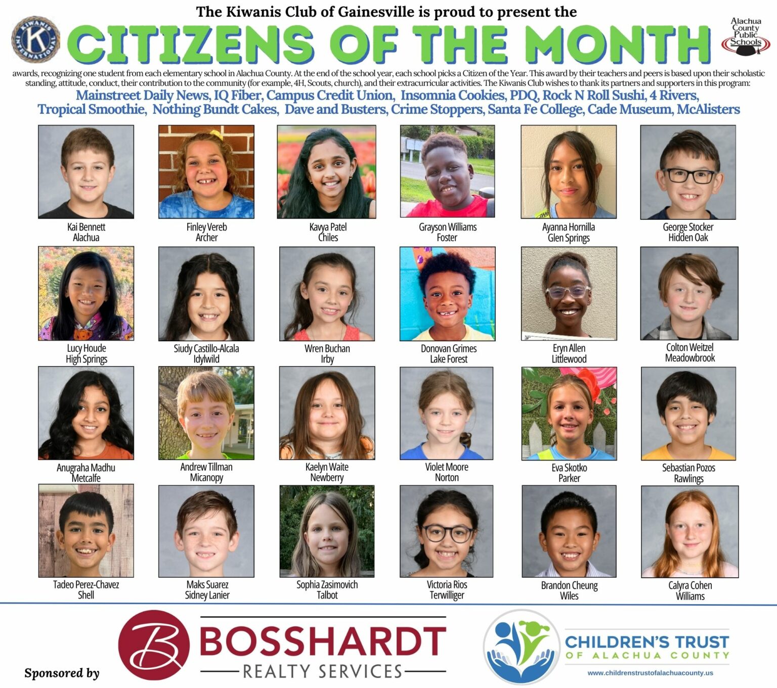 September 2024 Citizens of the Month