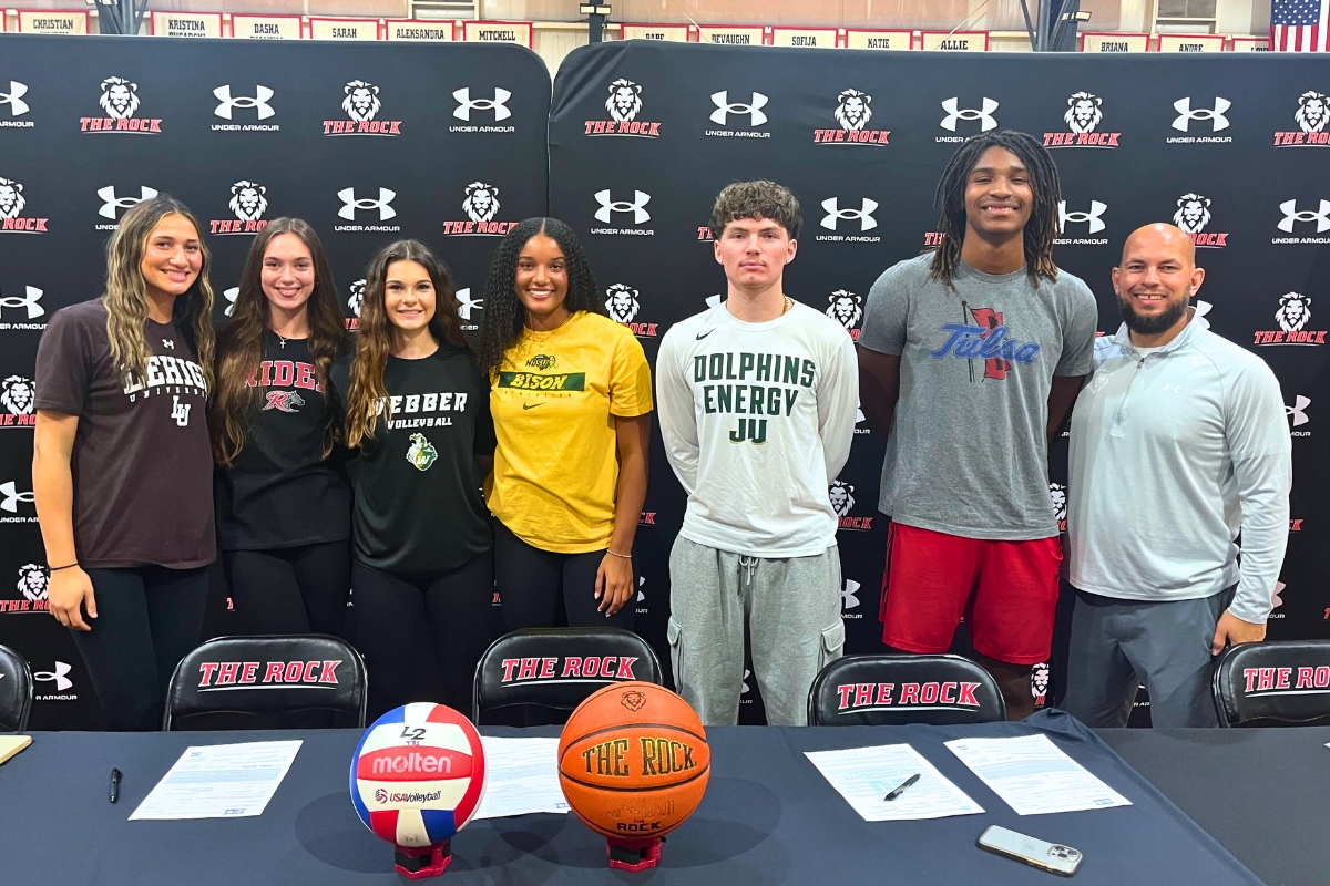 The Rock sends six athletes to college programs