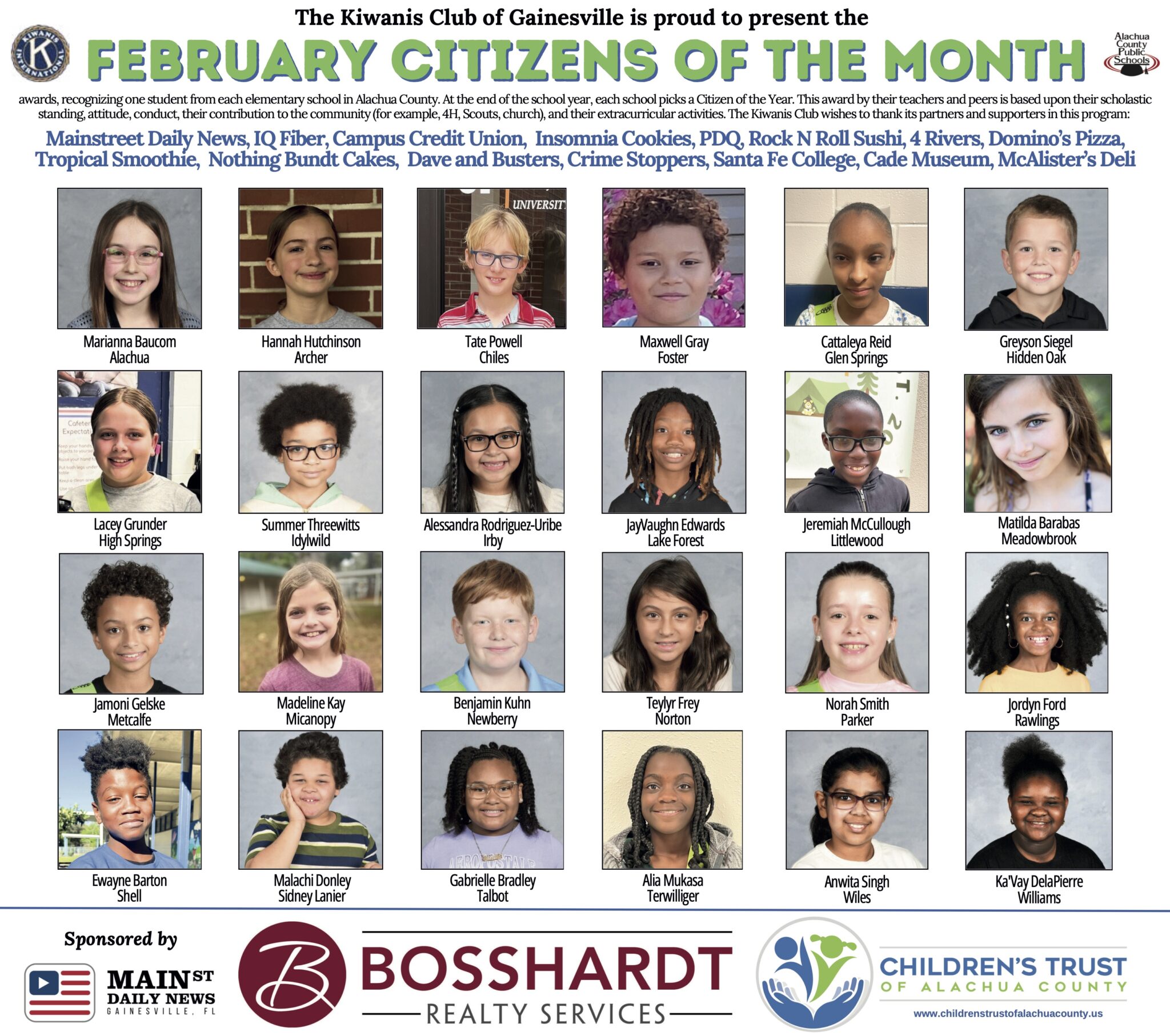 February 2025 Citizens of the Month