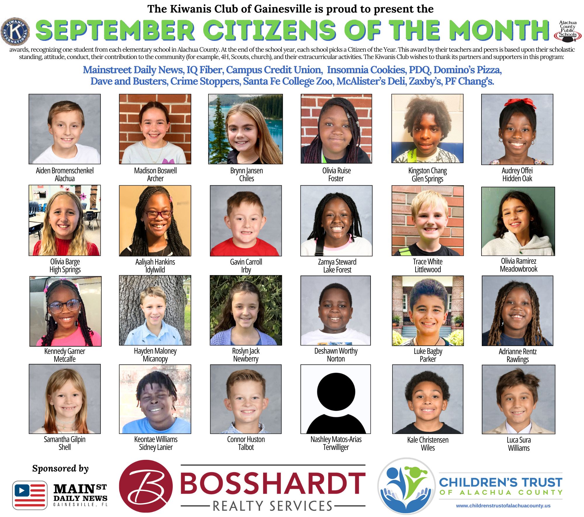 September 2025 Citizens of the Month